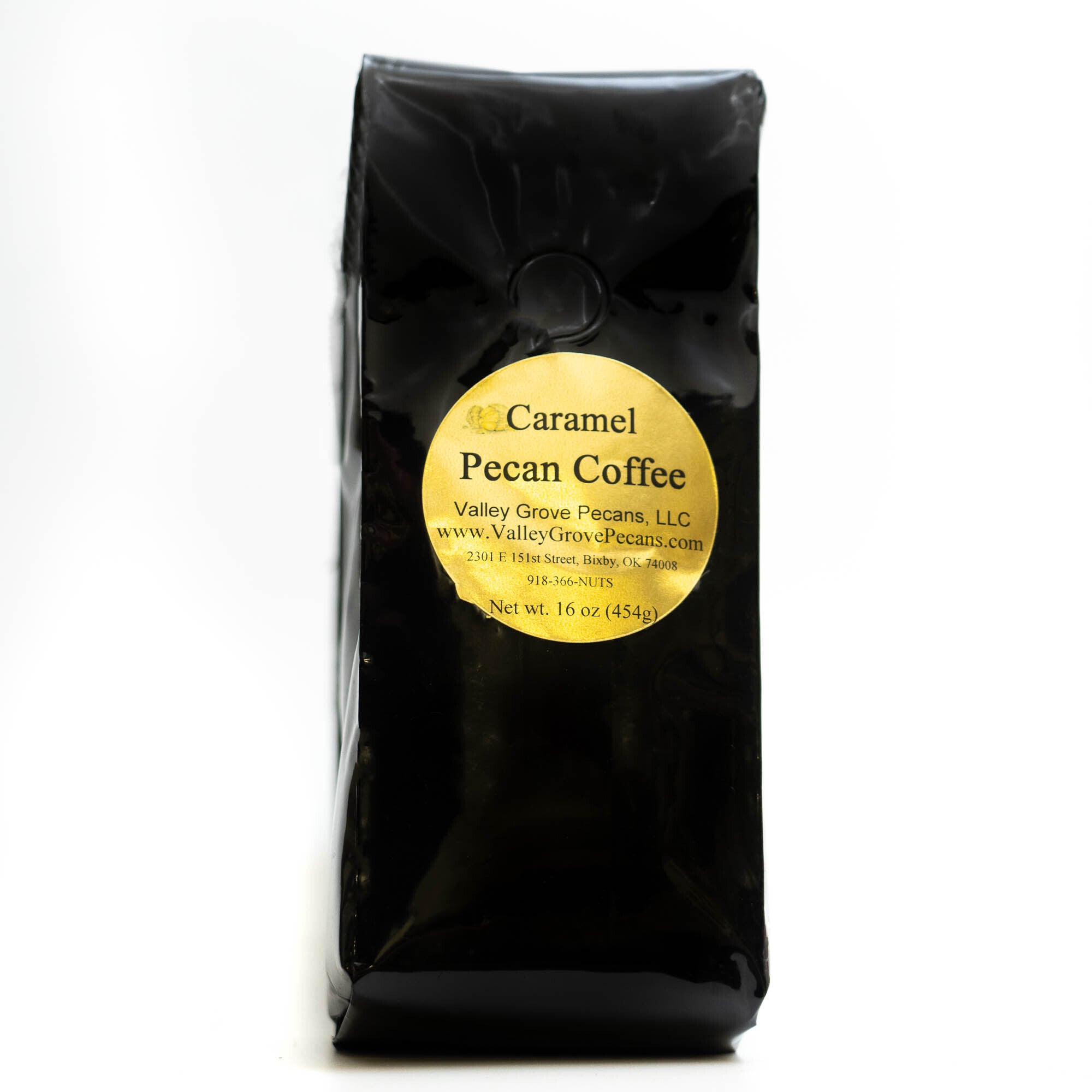 Caramel Pecan Coffee WHOLE BEAN | VALLEY GROVE PECANS